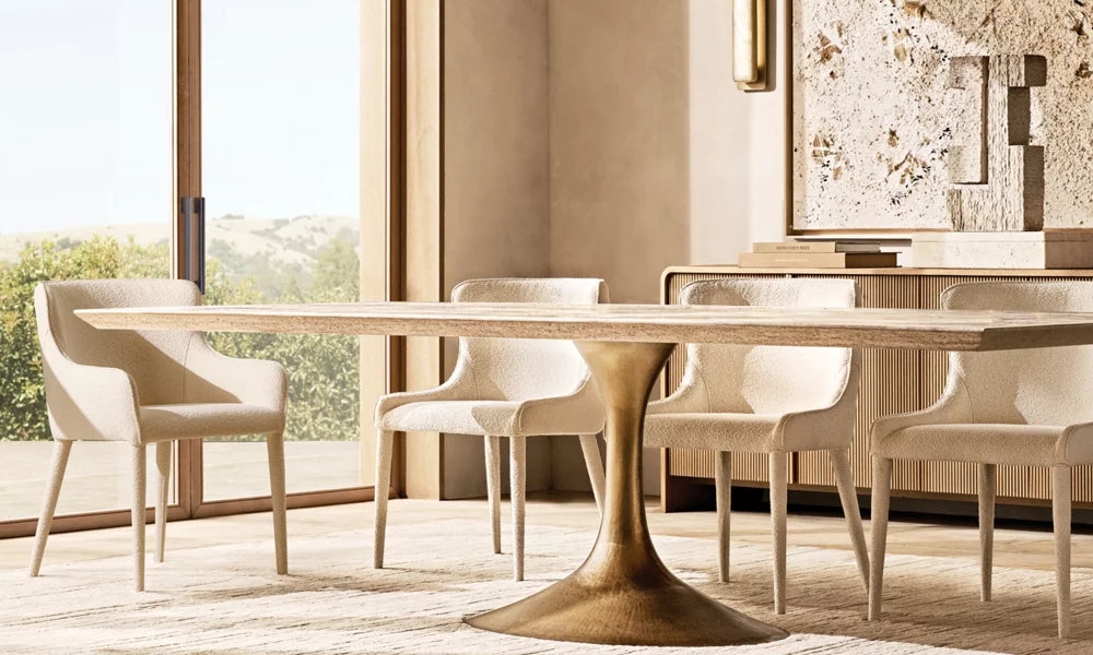 Aero Stone Rectangular Dining Table – Oasislamps