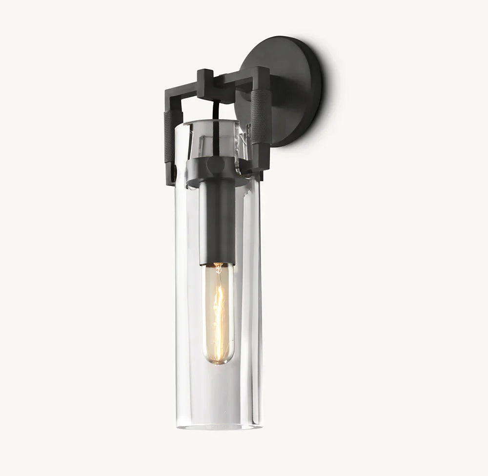 MACHINIST GLASS CYLINDER SCONCE 12" – Oasislamps